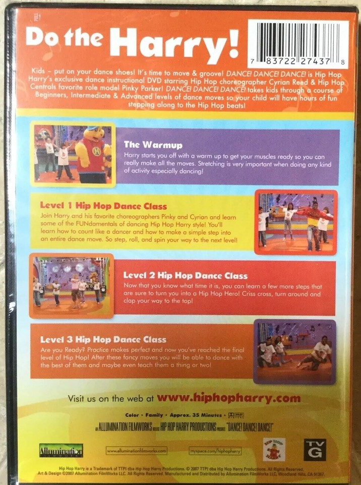 NEW Hip Hop Harry Dance! Dance! Dance INTERACTIVE! DVD All Ages ️Ship ...