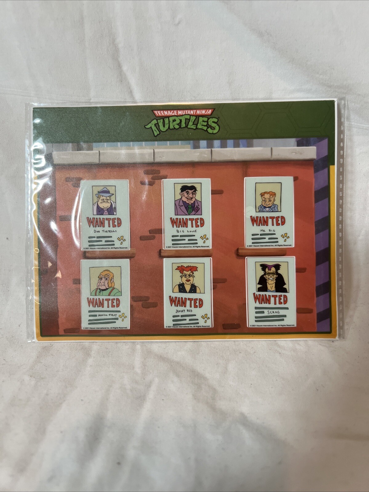 NECA Ninja Turtles TMNT Wanted Stickers Decal Street Diorama Loot Crate ...