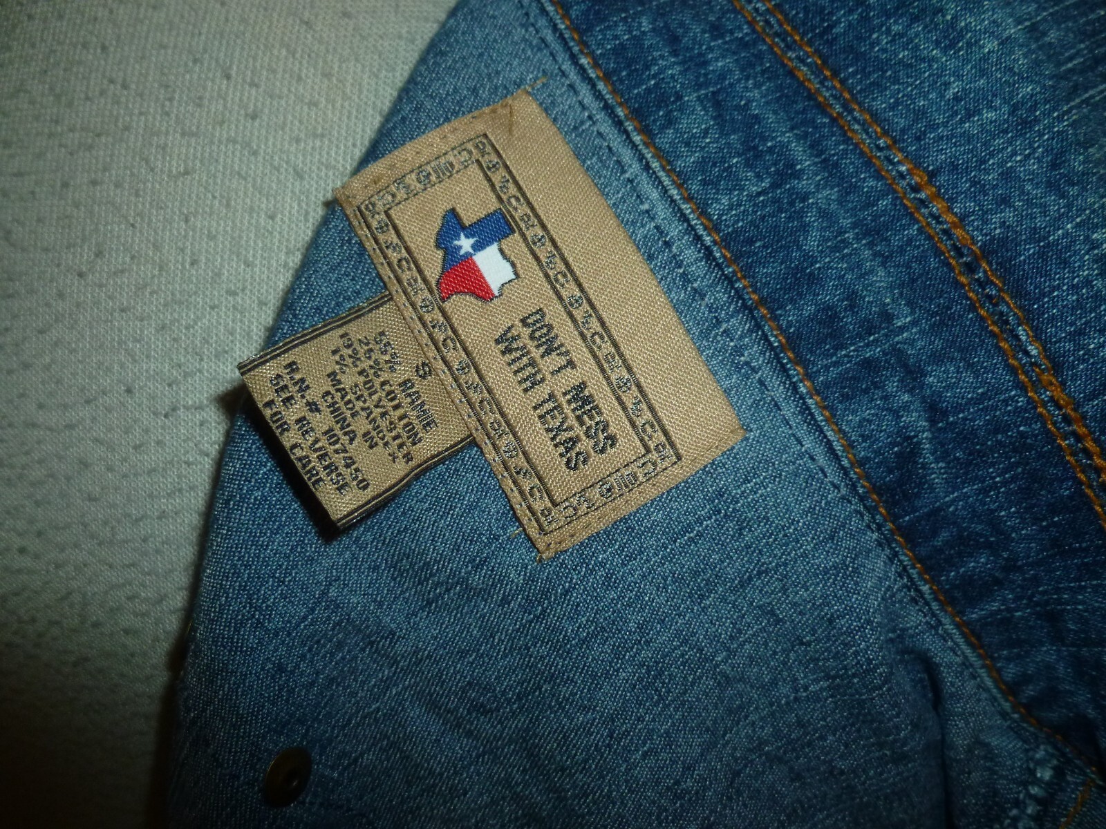 Dont Mess With Texas Denim Jacket Womens Coat Ramie C… - Gem