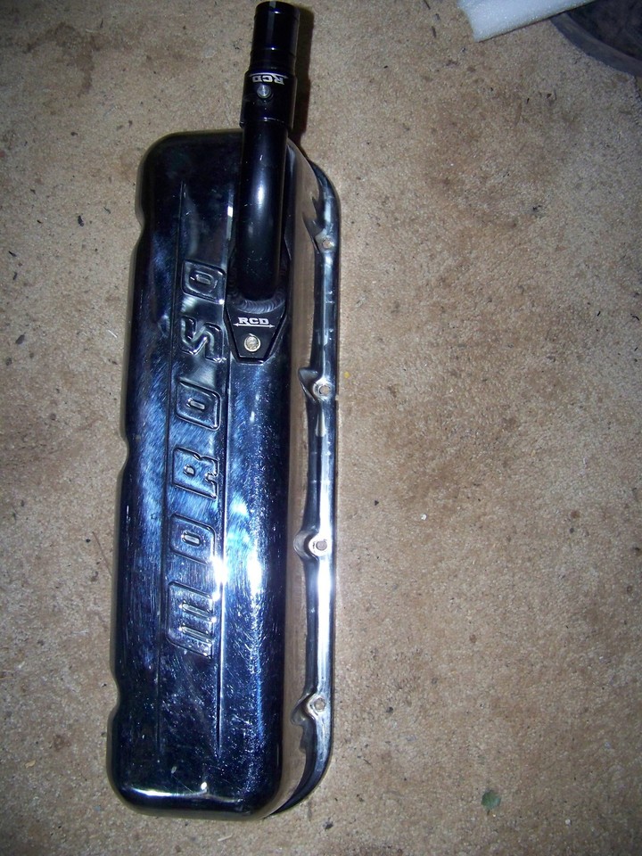 Moroso Chrome BBC Valve Covers Big Block Chevy Chevrolet RCD BREATHER ...