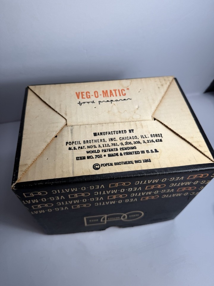 Vintage Veg-O-Matic Food Preparer Slice Dice with Original Box | eBay