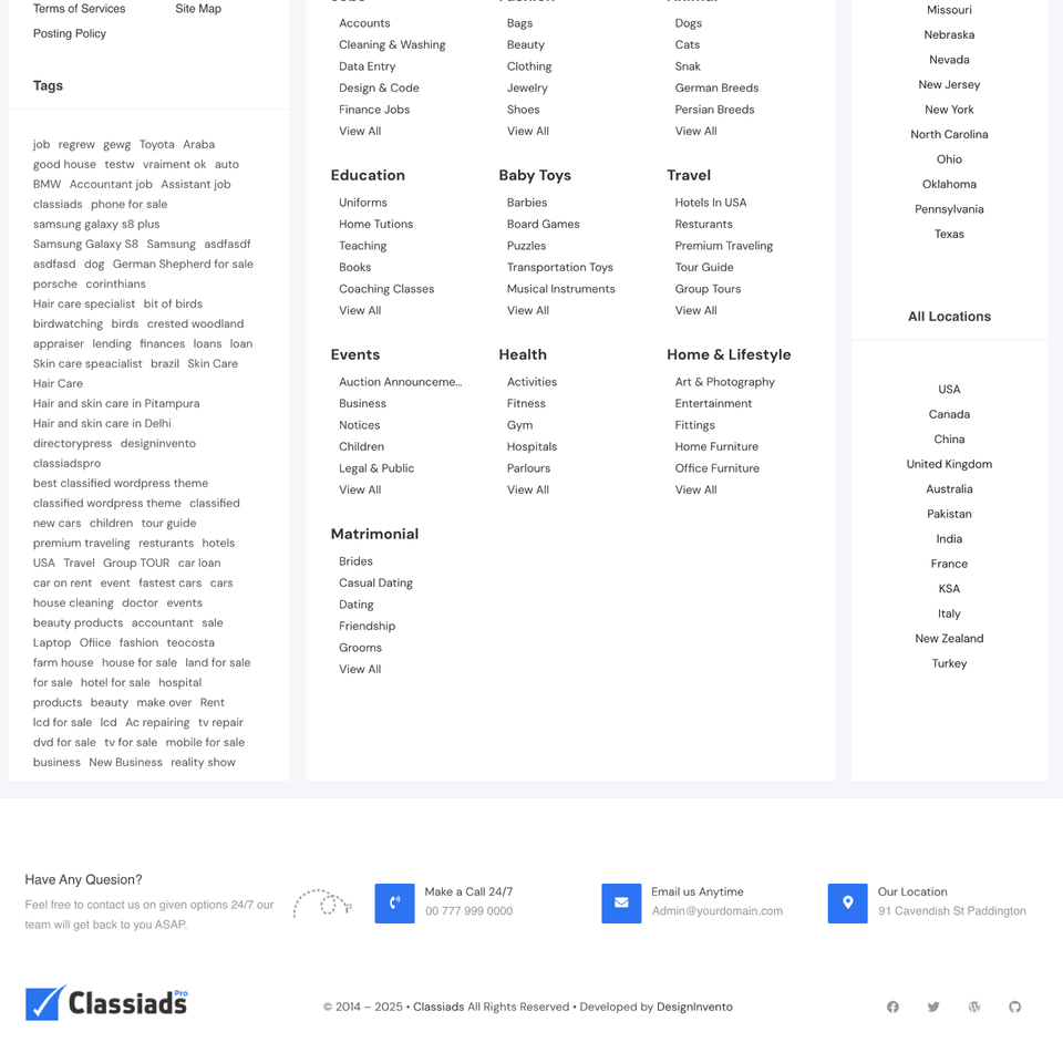 Craigslist Classified Websites Design for Sale with Free VPS Web ...