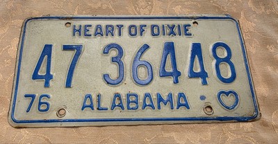 1976 Alabama License Plate Madison County Huntsville Car Tag | eBay