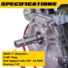 18HP 459cc Gas Engine Horizontal Shaft, 4 Stroke OHV Gas Motor with ...