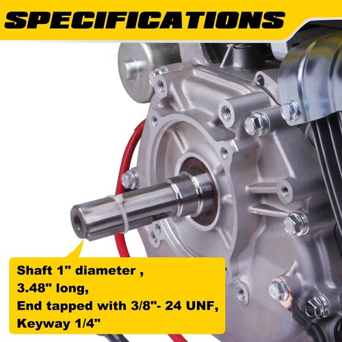 18HP 459cc Gas Engine Horizontal Shaft, 4 Stroke OHV Gas Motor with ...