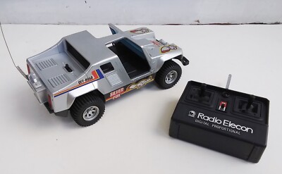 Vintage 1980's Radio Elecon Shinsei Silver Fox Remote Control Car ...