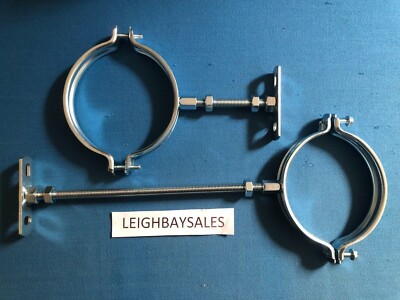soil pipe 110mm/4" steel stand off bracket clamp heavy duty wall eves ...