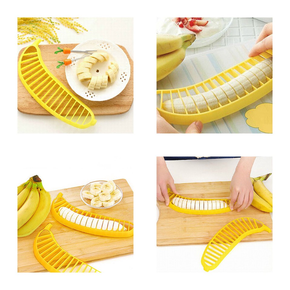 Practical Banana Cutter Fruit Slicer Chopper kitchen Gadgets Tools | eBay