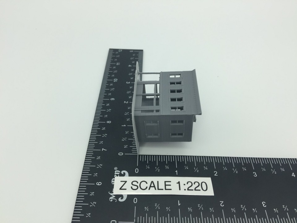 20th Century Town City CORNER MARKET Building - Z Scale 1:220 - 3D ...
