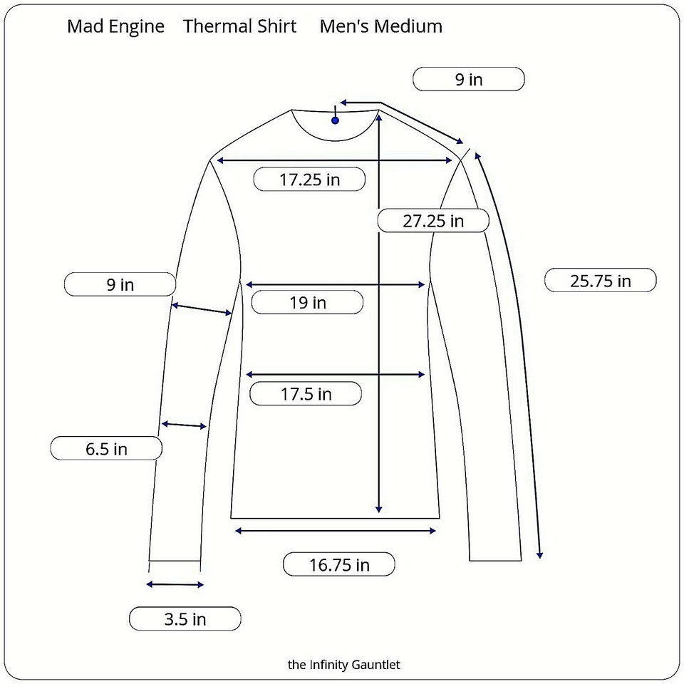 Vintage Mad Engine Thermal Shirt Marvel Infinity Gauntlet Graphics Mens ...