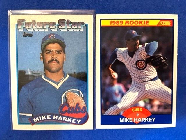 MLB - Mike Harkey 1989 Topps Future Star & 1989 Score Baseball RC ...