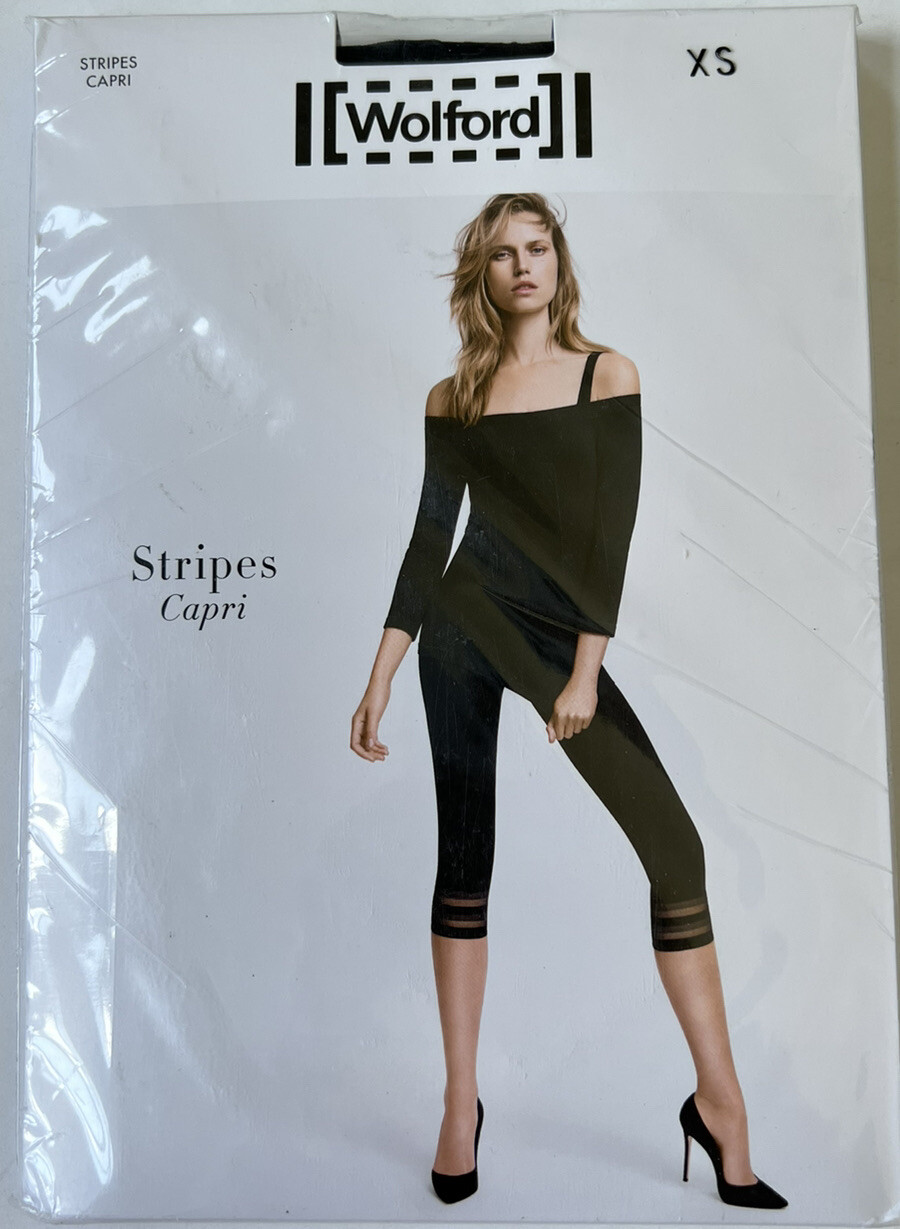 Wolford Stripes Capri Women Size XS Deep Blue NWT | eBay