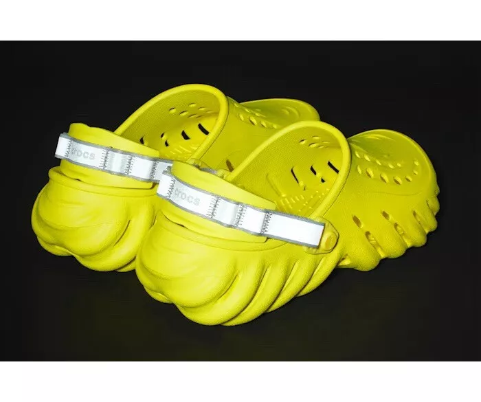 NEW Crocs Echo Clogs w/ Reflective Backstrap Acidity Neon Yellow Mens ...