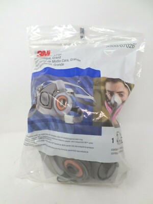 Genuine 3M 6300 Half Face Large Respirator 07026 Facepiece Filters Not ...