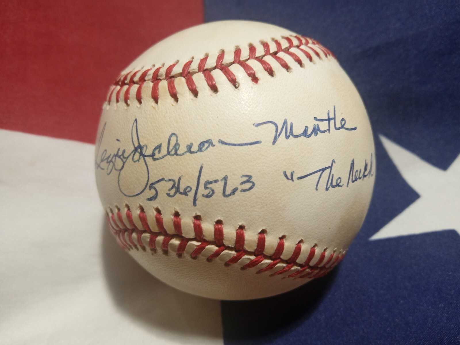 Reggie Jackson Mickey Mantle "536/563 The Mick" Signed RO-A Baseball ...