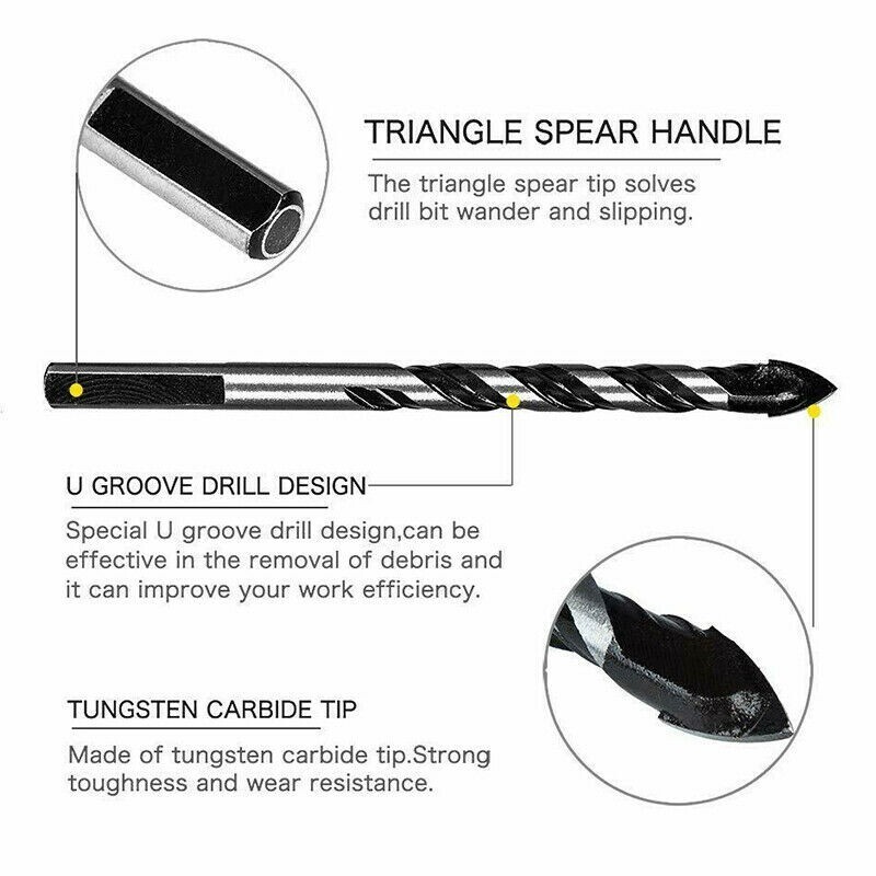 Quick and Smooth Drilling with Carbide Triangle Drill Bits 5pcs ...