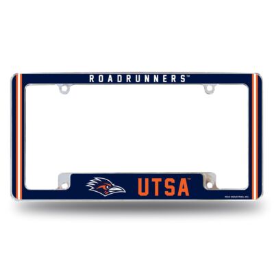 UTSA Roadrunners Metal License Plate Frame with Full Frame Team Color ...