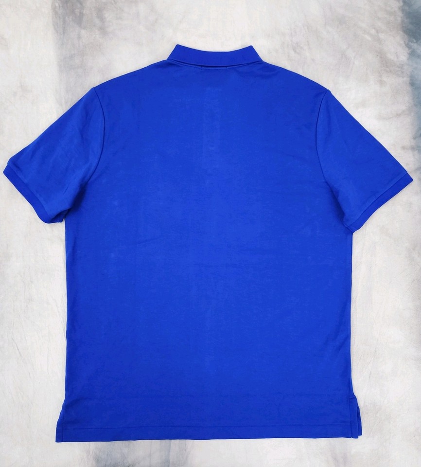 Polo Ralph Lauren Classic Fit Soft Touch Blue Polo Shirt Men's Size ...
