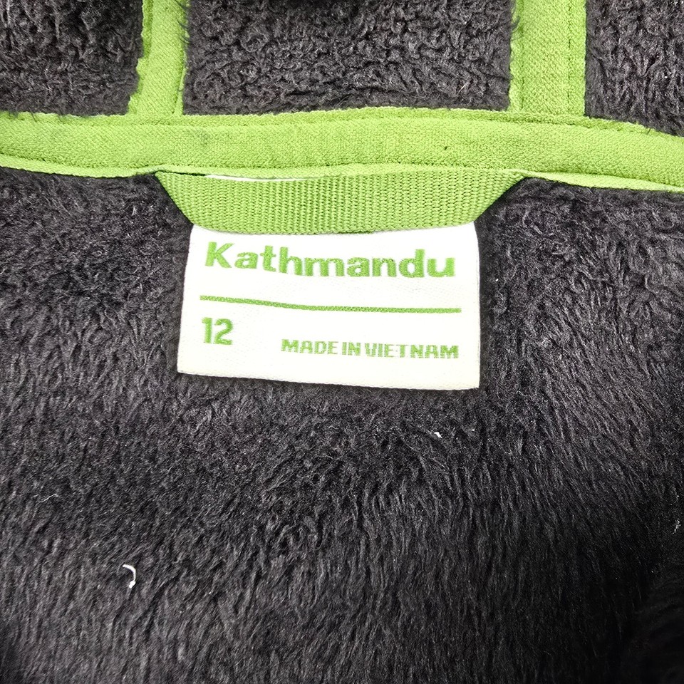 Kathmandu Jacket womens 12 black Windbreaker full zip hooded softshell ...