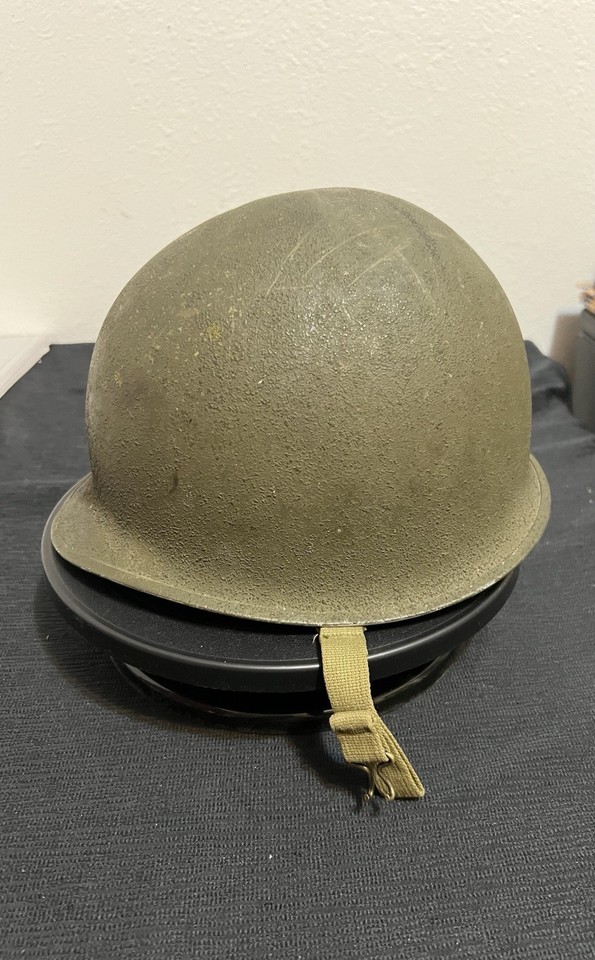 WWII WW2 Fixed Bail M1 Helmet Shell belonged to Utah Artist, Paul S ...