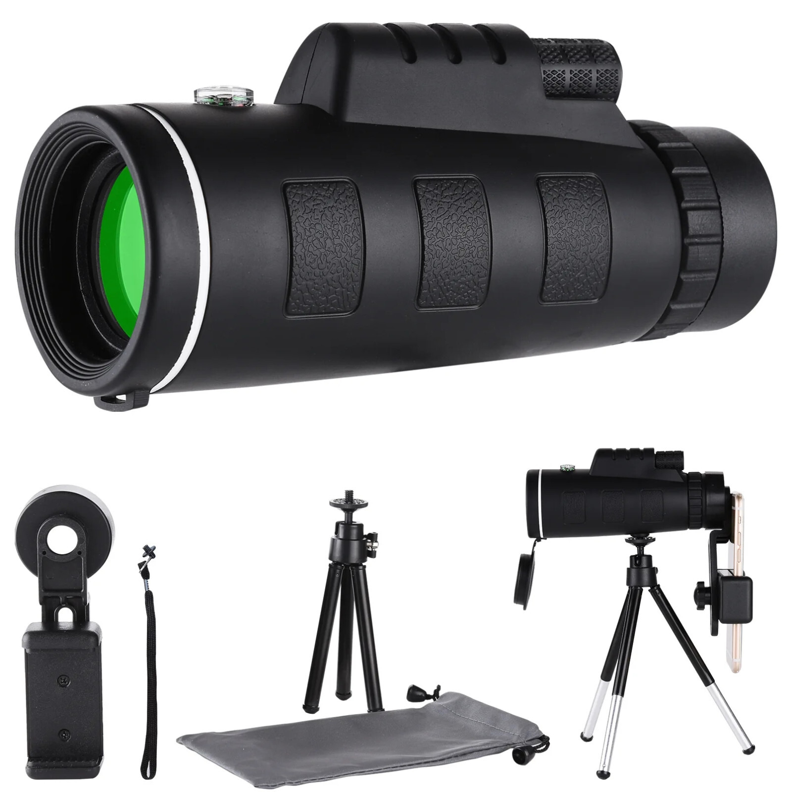 Monocular Low Light Level Night Vision with Compass Magnifier Telescope ...