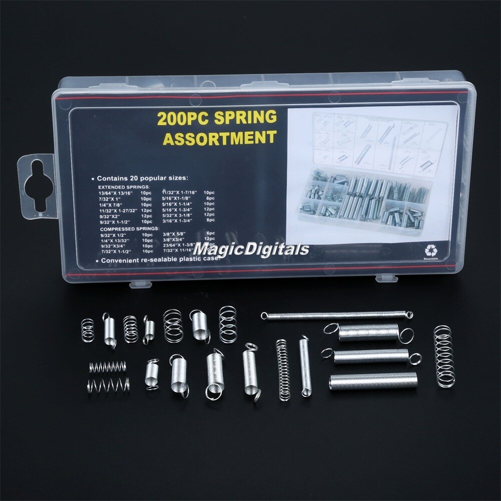 200X Useful Assorted Coil Spring Small Metal Loose Steel Springs ...