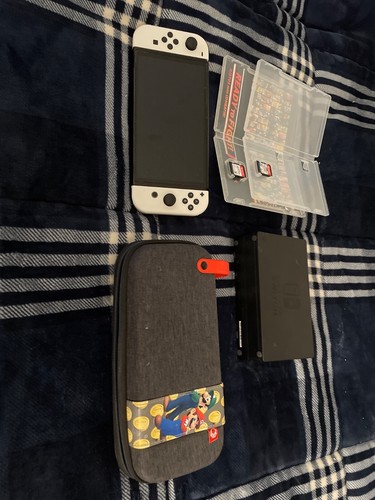 Nintendo Switch OLED 64GB + 128GB ssd card w/ accessories. | eBay