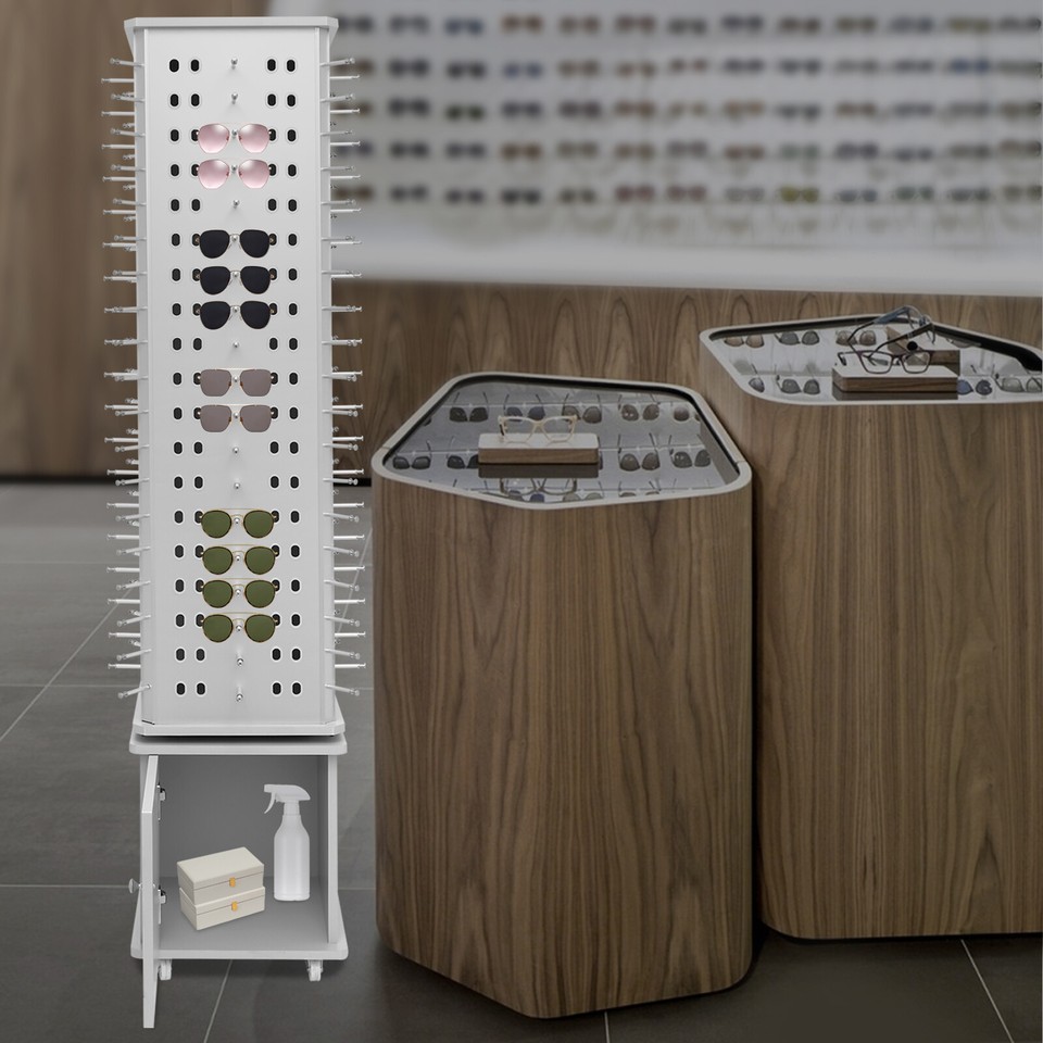 152 Eyeglass Holder Sunglass Rack Sunglasses 4-Side Display Stand Floor ...
