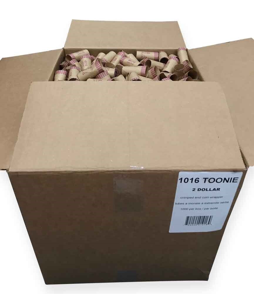 Preformed Coin Roll Wrappers Canada Twoonies 2 Dollar $ Box Of 1000 ...