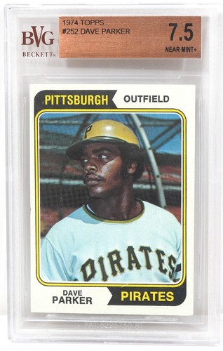 1974 Topps Dave Parker Rookie Card #252 Beckett Graded 7.5 Baseball ...