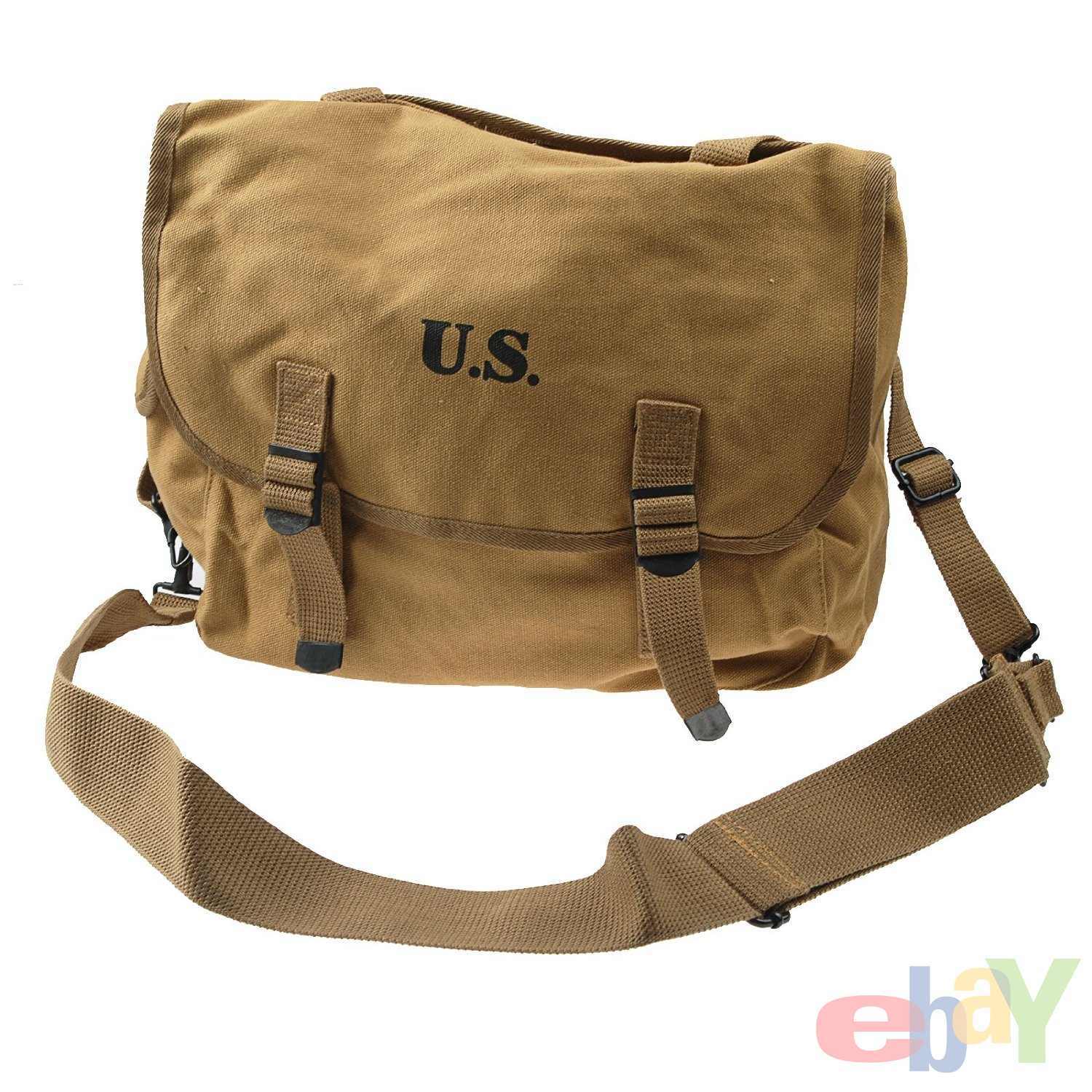 WWII US Army M1936 M36 Musette Field Bag Backpack Haversack Color Khaki ...