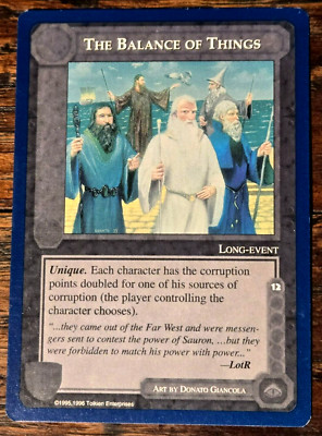 1x The Balance of Things Middle Earth MECCG CCG Rare NM/M ( Unlimited ...