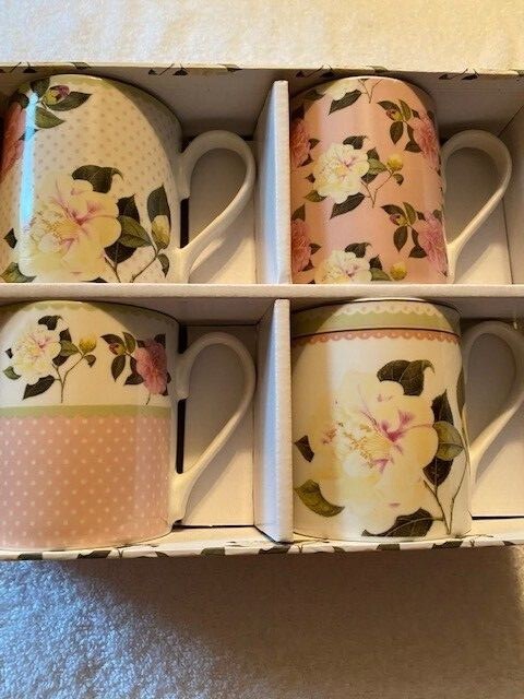 Royal Horticultural Society Floral Mugs. Set of four. Queens by ...