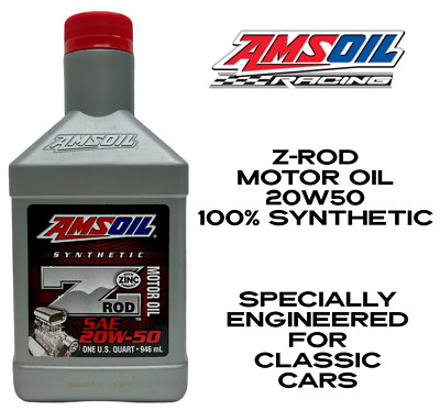 AMSOIL Z-ROD SAE 20W-50 MOTOR ENGINE SYNTHETIC OIL HIGH ZINC CLASSIC ...