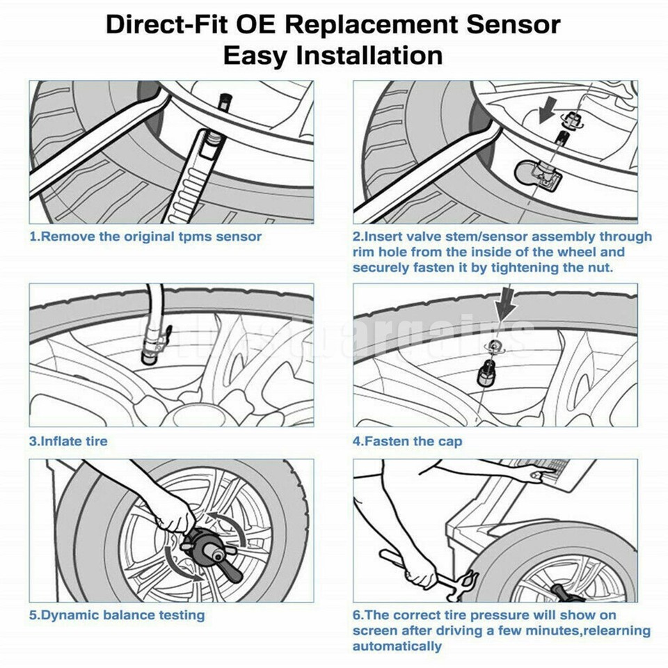 Set(4) Tire Pressure Sensor TPMS For Nissan 350Z Infiniti FX35 FX45 ...