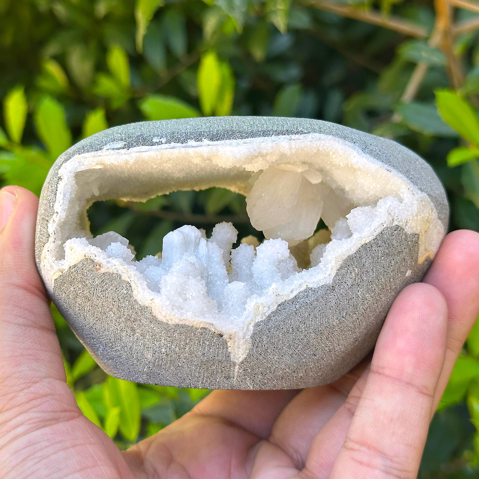 White Stilbite With Quartz Crystal Cluster Mineral Specimen | eBay