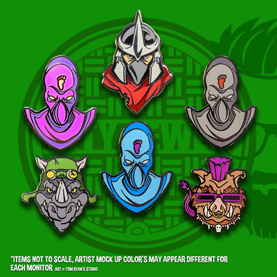 Henchmen TMNT Pin Set - Six Piece Enamel Hat ShredderTom Ryan's Studio ...