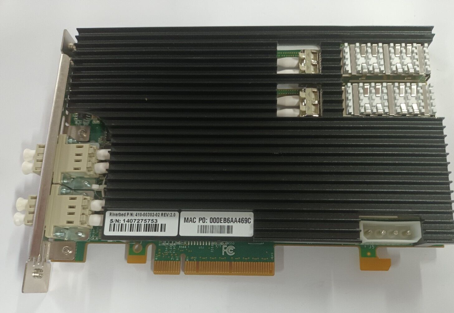 Riverbed 410-00302-02 10GbE 2 Port SR Fiber PCIe Gen-2 Ethernet Card ...