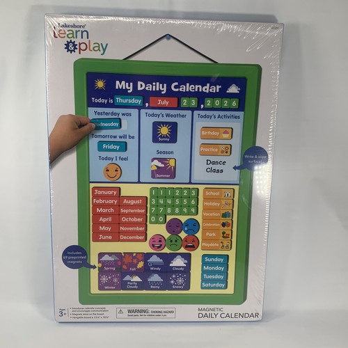 LAKESHORE Learning Magnetic Daily Calendar Activity Center Set ...