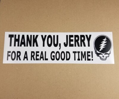 Grateful Dead - Thank You Jerry Vinyl lot Bumper Sticker, Jerry Garcia ...
