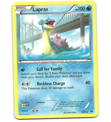 Pokemon 2012 Moderate Play Lapras Next Destinies Rare 25/99 Card | eBay