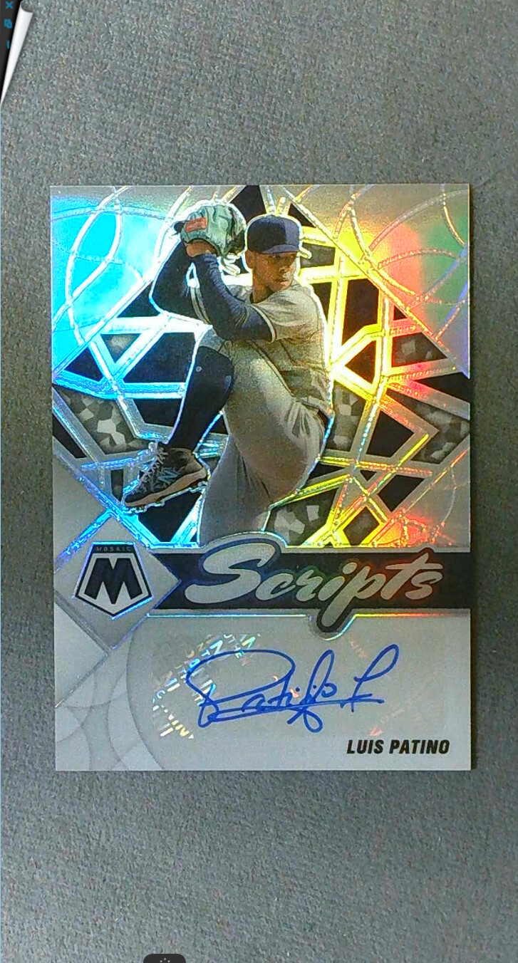 2022 Panini Mosaic Scripts Silver Prizm Autograph #SC-LP Luis Patino ...