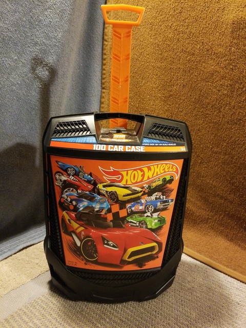 Hot Wheels 100 Car Rolling Carrying Case With Retractable Handle | eBay