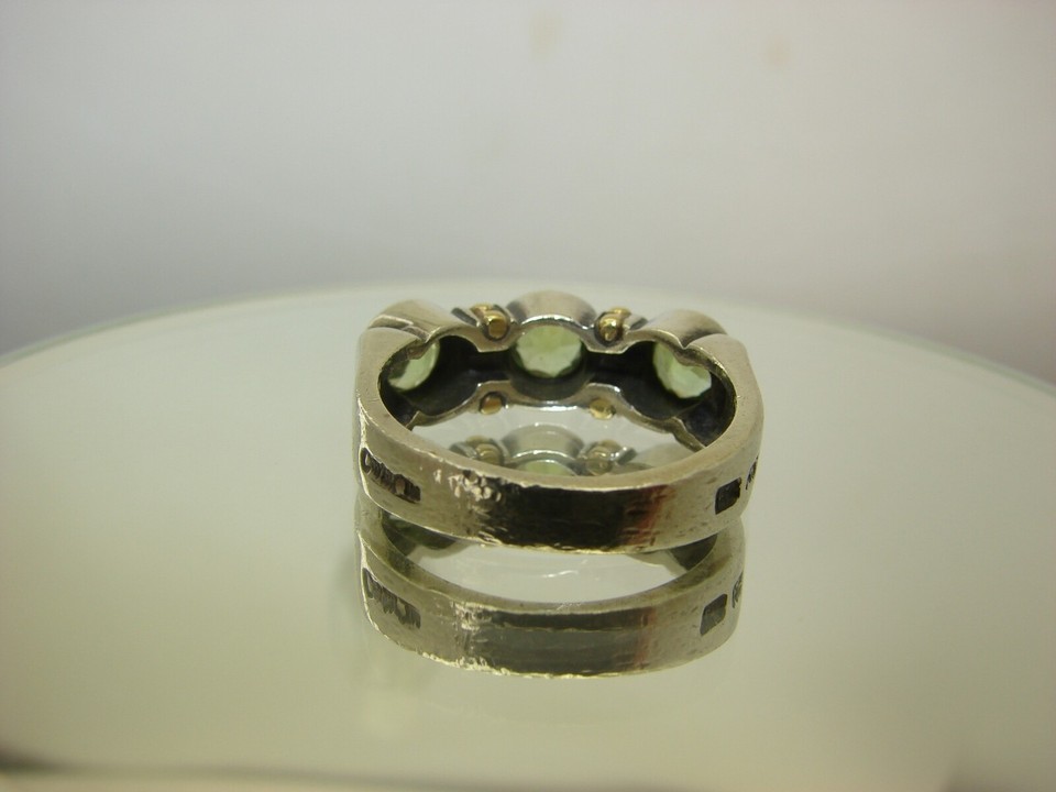 Lagos Peridot Sterling Silver & 18K Gold Ring Size 7 | eBay