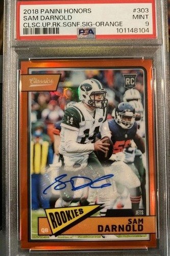 SAM DARNOLD 2018 PANINI HONORS CLASSICS RC Rookie Auto Autograph Orange ...