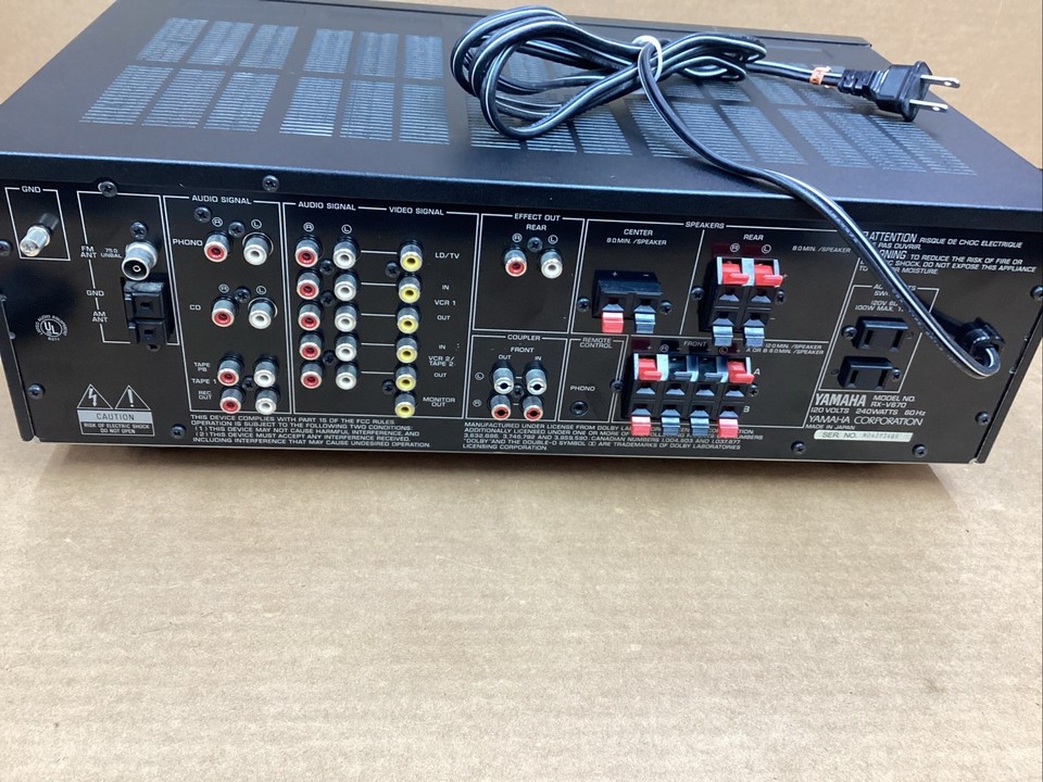 Yamaha RX-V670 Natural Sound 5.1 Stereo Receiver 240W Dolby Pro Logic ...
