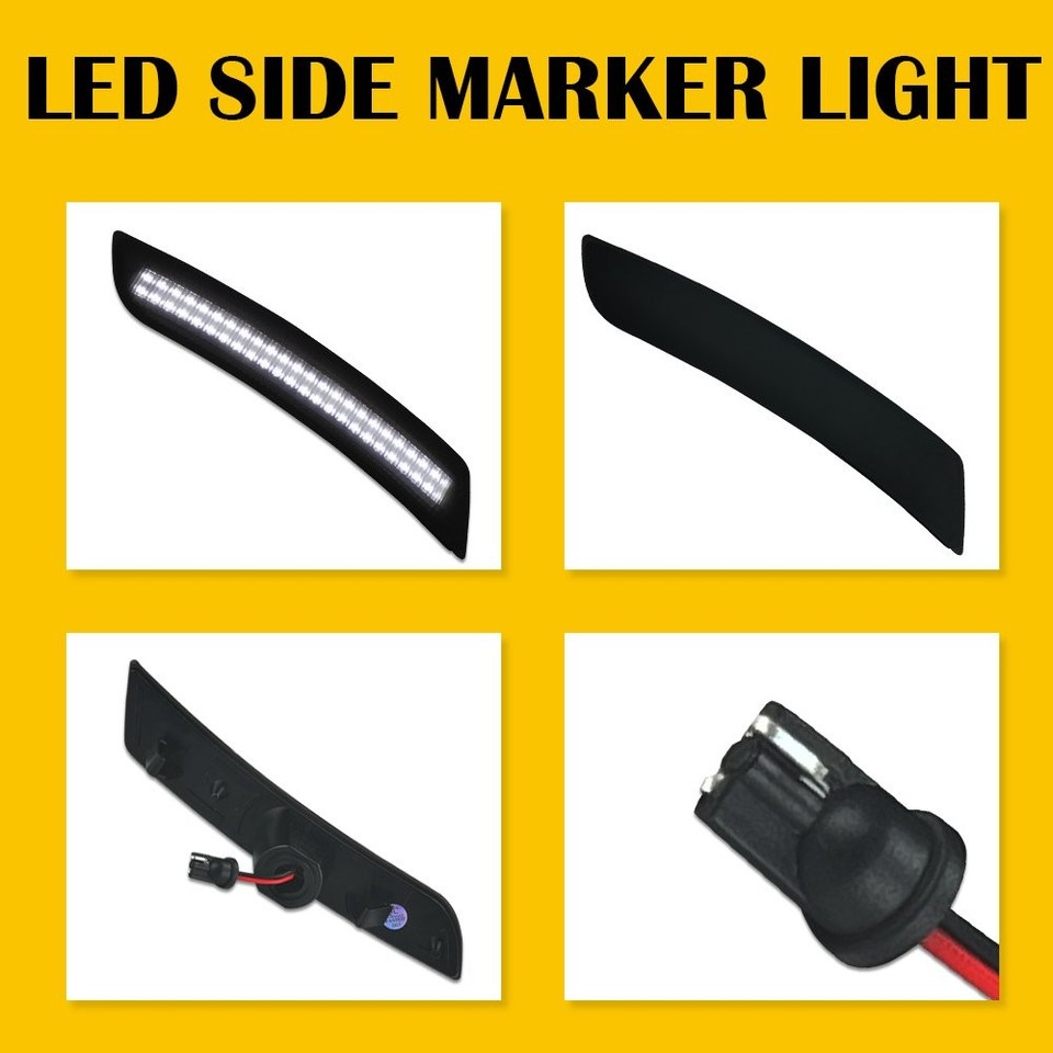 4PCS LED Side Marker Lights Front Rear for 2016-2021 Chevy Camaro LS LT ...