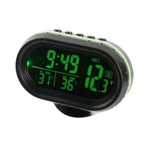 Car Thermometer Digital Clock Dc 12V Automobile Clock Led Lighted Auto ...