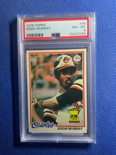 1978 TOPPS ALL-STAR ROOKIE #36 EDDIE MURRAY RC ORIOLES HOF PSA 8 ...