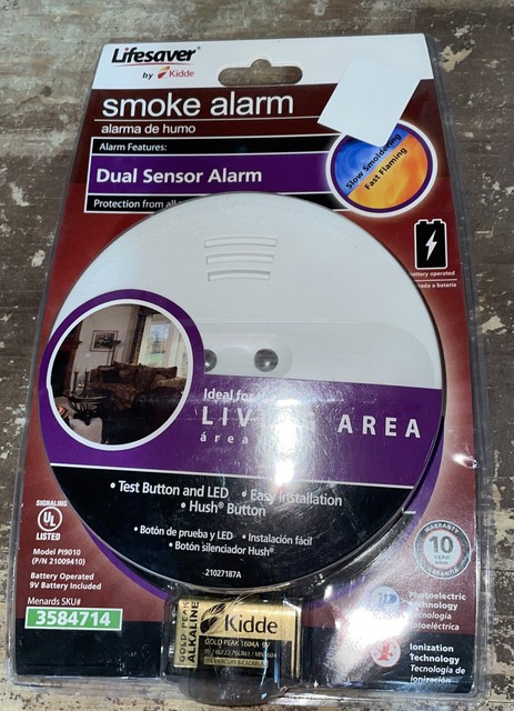 Kidde PI9010 - Photo/ion Dual Sensor Battery Operated Smoke Alarm Fast ...